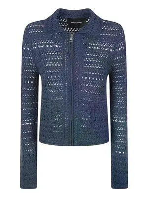 Fabiana Filippi Zip-up Cardigan - Blue