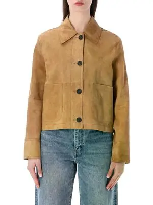 SWORD 6644 Buttoned Cropped Jacket - Neutrals