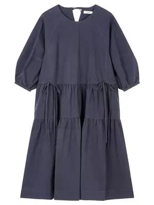 STUDIO TOMBOY Drawstring-detail Tiered Dress - Blue