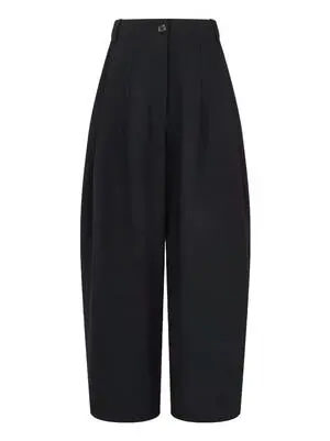 STUDIO TOMBOY Front-Pleat Trousers Blue