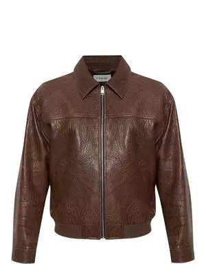 FRAME Zip Leather Jacket