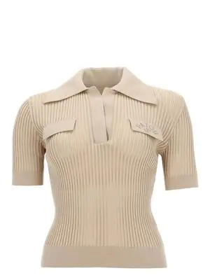 PATOU Embroidered Cotton Polo Shirt