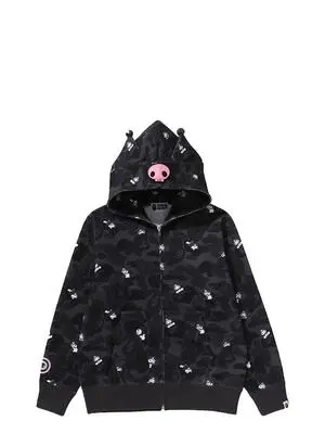 A Bathing Ape X Sanrio Characters Kuromi Camo Full Zip Hoodie
