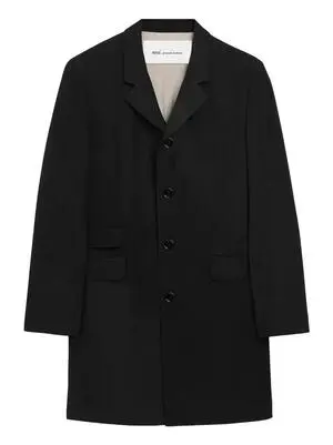 Ami Single-breasted Coat - Black