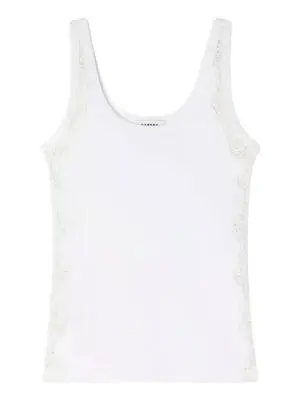 Sandro Lace-trim Tank Top - White