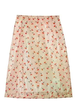 JIL SANDER Printed Midi Skirt - Neutrals