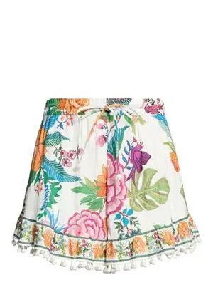 Farm Rio Floral Printed Shorts - White