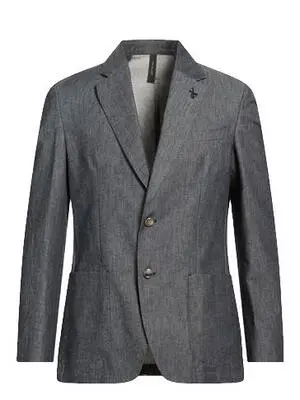 PAOLONI Cotton Denim Blazer - Blue