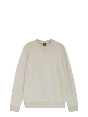BOSS Crew-Neck Sweatshirt With Logo Detail Neutrals