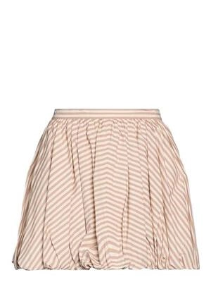 Sandro Striped Woven Mini Skirt - Beige