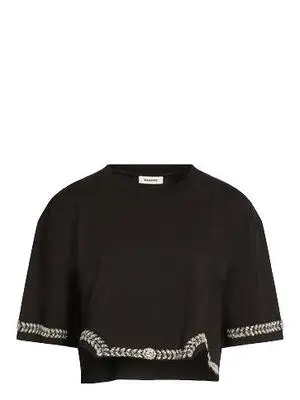 Sandro Cotton Jersey T-shirt - Black