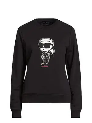 Karl Lagerfeld Organic Cotton Crewneck Sweatshirt - Black
