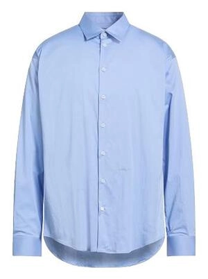 Dsquared2 Man Shirt Light Blue Size 34 Cotton, Elastane Light Blue