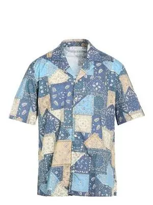 MANUEL RITZ Shirt Size Cotton, Elastane - Navy