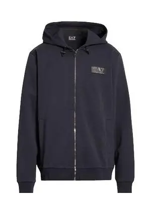 EA7 Cotton Blend Jersey Sweatshirt - Blue