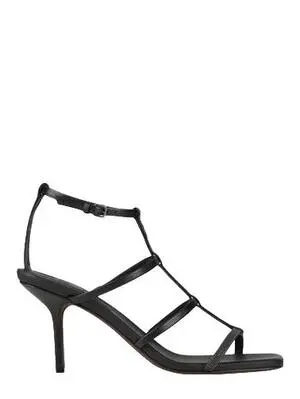 Brunello Cucinelli Leather Gladiator Sandals - Black
