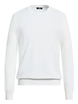 Alpha Studio Fine Essentials Sea Island Cotton Sweater - White