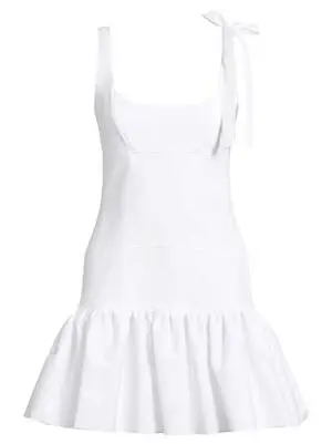 Sandro Mini Flared Dress - White