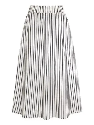 MARIA MCMANUS Striped Cotton Midi Skirt