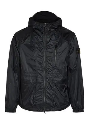 Stone Island Hooded Ripstop Jacket - Navy