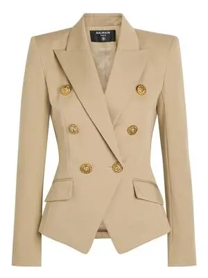 Balmain Tailored Gabardine Jacket Sand