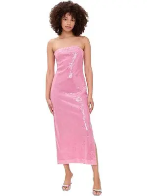 dress the population tanya strapless beaded maxi dress BY THE SEA SHORE BANDAGE MIDI DRESS – AKIRA main image 1