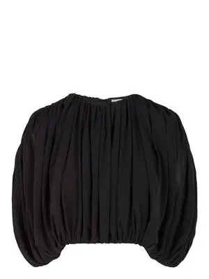 HEIRLOME Louise Draped Top Black