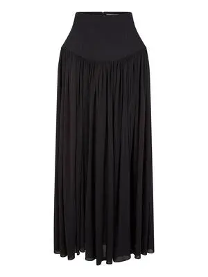 HEIRLOME Louise Draped Maxi Skirt - Black