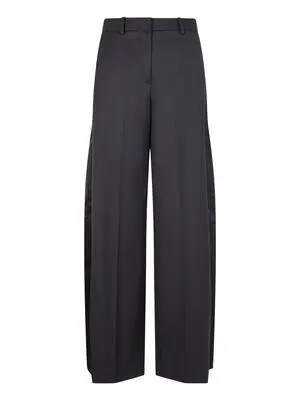 HEIRLOME Valentina Wool-blend Tuxedo Trousers - Black