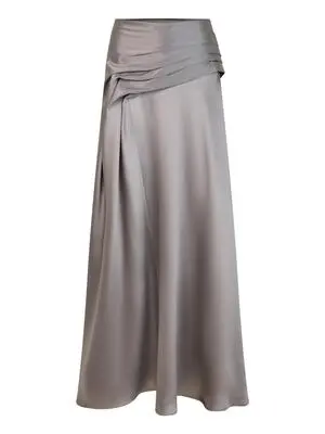 HEIRLOME Yvonne Silk Maxi Skirt - Grey
