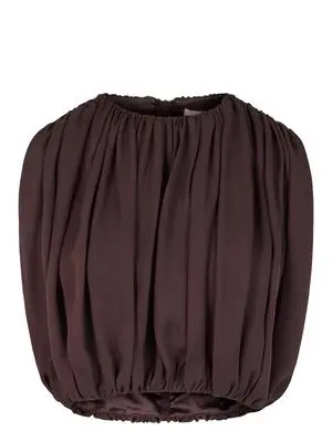 HEIRLOME Penny Silk Top Brown