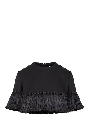 HEIRLOME Matilde Wool-blend Top - Black