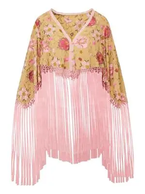 LOVESHACKFANCY Aurelia Piano Shawl Top