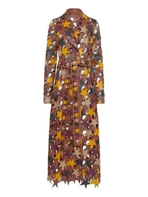Gabriela Hearst Nuria Patchwork Stars Trench Coat - Multi