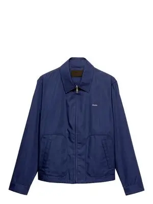 Prada Technical Cotton Zipper Blouson - Blue