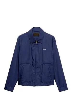 Prada Technical Cotton Zipper Blouson Bluette