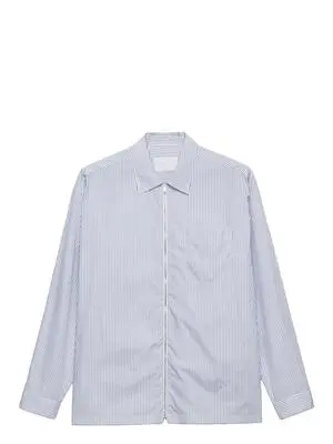 Prada Cotton Zipper Shirt - Blue