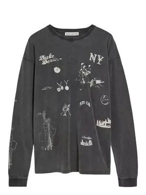 DUKE + DEXTER Long Sleeve Graphic T-shirt - Grey
