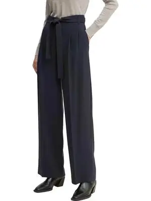 BOSS Tapiana Belted Pleated Trousers - Blue
