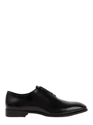Canali Leather Oxford Shoes - Black