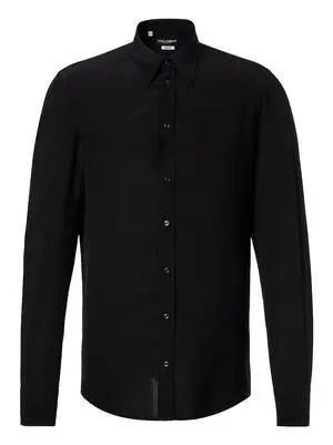 Dolce & Gabbana Silk Crêpe De Chine Shirt - Black
