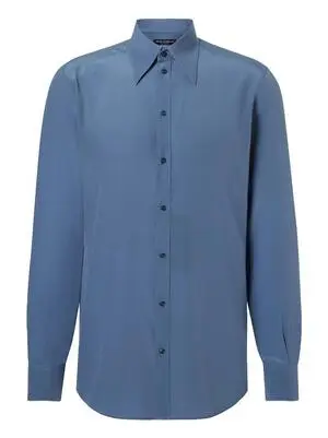 Dolce & Gabbana Silk Crêpe De Chine Shirt - Blue