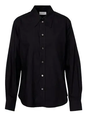 LEMAIRE Cotton And Silk Shirt - Black