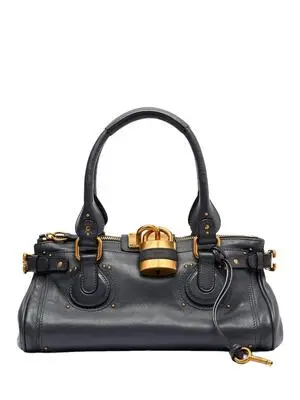 Chloé Paddington Leather Shoulder Bag - Black