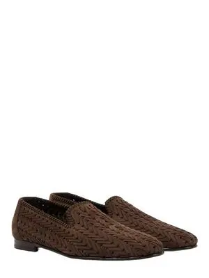 Manolo Blahnik Mario Suede Loafers - Brown