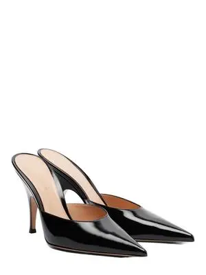 GIANVITO ROSSI Leather Mules - Black