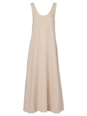 Asceno Capri Linen Maxi Dress - Beige