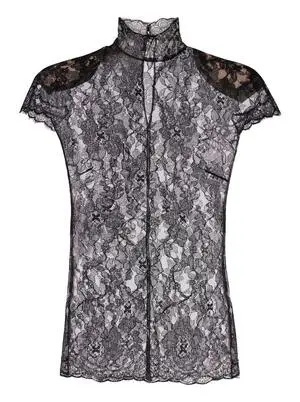 Valentino Garavani Cotton-blend Top - Black