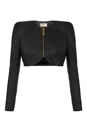 Elisabetta Franchi Zip Front Jacket - Black