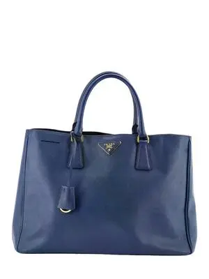 Prada Saffiano Leather Large Tote Bag Blue